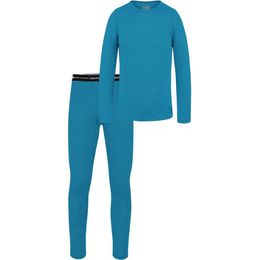 Normani Outdoor Sports Kinder Merino Thermo Unterw&auml;sche in Blau | Gr.: 146/152
