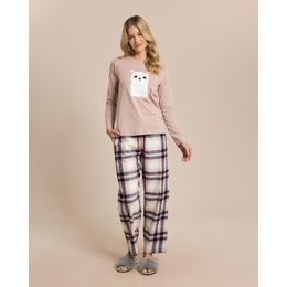 Helena Vera Pyjama mit Flanellhose und Shirt