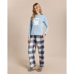 Helena Vera Pyjama mit Flanellhose und Shirt