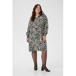 Kaffe curve Kleid KCjamia A-shape in Black/Turtledove Graphic | Gr.: 48
