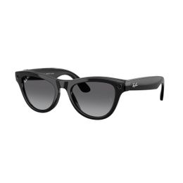 Ray-Ban Meta RW4010 SKYLER (Gen 1) | Unisex Smarte Brille | Fassung: Cat Eye, Kunststoff, Schwarz Glänzend | Glasfarbe: Grau Verlaufend
