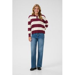 Kaffe Strickpullover KAlizza Baggy fit in Windsor W./Turtledove W.Stripe | Gr.: XXL