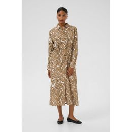 Kaffe Kleid KAmille Loose fit in Toasted Coconut Graphic Animal | Gr.: 46