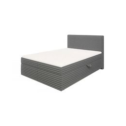 S-STYLE Boxbett Cord mit Stauraum und Topper H3 Neo &brvbar; grau &brvbar; Ma&szlig;e (cm): B: 145 H: 110 &raquo; H&ouml;ffner