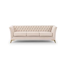 Höffner Chesterfield Einzelsofa Wilhelm ¦ beige ¦ Maße (cm): B: 237 H: 78 » Höffner