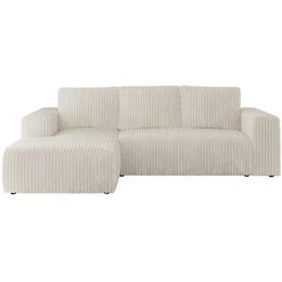 Höffner Ecksofa Beige mit Schlaffunktion Trentino beige Maße (cm): B: 266 H: 89 » Höffner