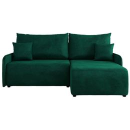 Höffner Ecksofa mit Schlaffunktion Arpa grün Maße (cm): B: 198 H: 93 » Höffner