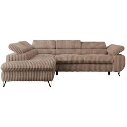 H&ouml;ffner Ecksofa mit Schlaffunktion Peter &brvbar; braun &brvbar; Ma&szlig;e (cm): B: 273 H: 76 &raquo; H&ouml;ffner