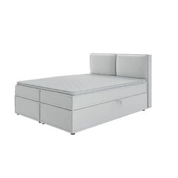 S-STYLE Boxbett mit Stauraum und Topper H3 Uma &brvbar; silber &brvbar; Ma&szlig;e (cm): B: 160 H: 103 &raquo; H&ouml;ffner