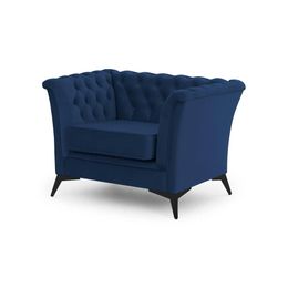 S-STYLE Chesterfield Sessel Wilhelm blau Maße (cm): B: 116 H: 78 » Höffner