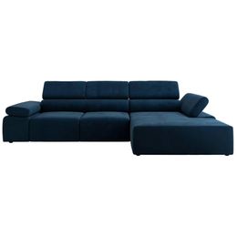 Höffner Ecksofa mit Sitzvorzug Rilasso blau Maße (cm): B: 296 H: 66 » Höffner