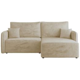 Höffner Ecksofa mit Schlaffunktion Mesto creme Maße (cm): B: 227 H: 93 » Höffner