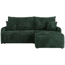Höffner Ecksofa mit Schlaffunktion Arpa grün Maße (cm): B: 198 H: 93 » Höffner