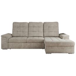 Höffner Ecksofa mit Schlaffunktion Madrito beige Maße (cm): B: 256 H: 89 » Höffner