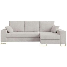 H&ouml;ffner Ecksofa mit Schlaffunktion Dorain &brvbar; wei&szlig; &brvbar; Ma&szlig;e (cm): B: 242 H: 85 &raquo; H&ouml;ffner