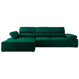 Höffner Ecksofa mit Sitzvorzug Rilasso ¦ grün ¦ Maße (cm): B: 296 H: 66 » Höffner