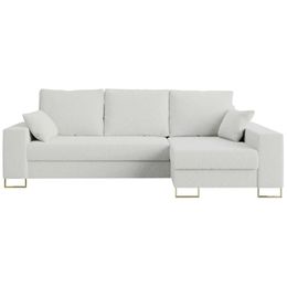 H&ouml;ffner Ecksofa mit Schlaffunktion Dorain &brvbar; wei&szlig; &brvbar; Ma&szlig;e (cm): B: 242 H: 85 &raquo; H&ouml;ffner