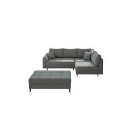 Höffner Ecksofa mit Hocker Lars grau Maße (cm): B: 231 H: 81 » Höffner