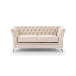 Höffner Chesterfield Einzelsofa Wilhelm beige Maße (cm): B: 175 H: 78 » Höffner