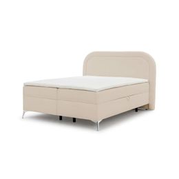Höffner Boxspringbett beige Maße (cm): B: 220 H: 120 » Höffner