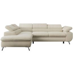 Höffner Ecksofa mit Schlaffunktion Peter beige Maße (cm): B: 273 H: 76 » Höffner