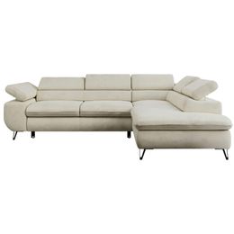 Höffner Ecksofa mit Schlaffunktion Peter ¦ beige ¦ Maße (cm): B: 273 H: 76 » Höffner
