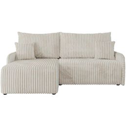 Höffner Ecksofa mit Schlaffunktion Arpa creme Maße (cm): B: 198 H: 93 » Höffner