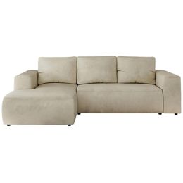 Höffner Ecksofa Beige mit Schlaffunktion Trentino beige Maße (cm): B: 266 H: 89 » Höffner