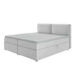 S-STYLE Boxbett mit Stauraum und Topper H3 Uma &brvbar; silber &brvbar; Ma&szlig;e (cm): B: 200 H: 103 &raquo; H&ouml;ffner