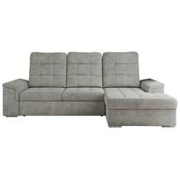 Höffner Ecksofa mit Schlaffunktion Madrito ¦ grau ¦ Maße (cm): B: 256 H: 89 » Höffner