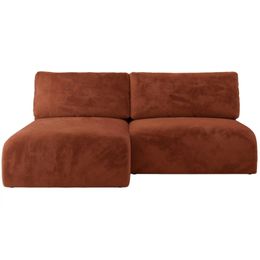 Höffner Ecksofa mit Schlaffunktion Vivo ¦ orange ¦ Maße (cm): B: 223 H: 95 » Höffner