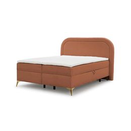 S-STYLE Boxbett mit Bettkasten Boucl&eacute;-Stoff Sonna &brvbar; rot &brvbar; Ma&szlig;e (cm): B: 200 H: 120 &raquo; H&ouml;ffner