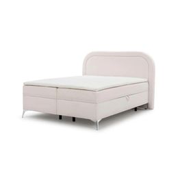 S-STYLE Boxbett mit Bettkasten Boucl&eacute;-Stoff Sonna &brvbar; wei&szlig; &brvbar; Ma&szlig;e (cm): B: 160 H: 120 &raquo; H&ouml;ffner
