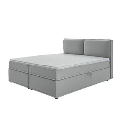S-STYLE Boxbett mit Stauraum und Topper H3 Uma &brvbar; grau &brvbar; Ma&szlig;e (cm): B: 180 H: 103 &raquo; H&ouml;ffner
