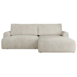 Höffner Ecksofa mit Schlaffunktion Tono creme Maße (cm): B: 260 H: 95 » Höffner