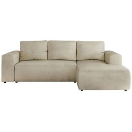 Höffner Ecksofa Beige mit Schlaffunktion Trentino beige Maße (cm): B: 266 H: 89 » Höffner