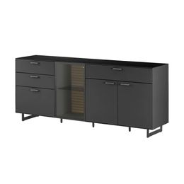 Wohnwert Sideboard Spektrum schwarz Ma&szlig;e (cm): B: 197 H: 83 T: 46.0 &raquo; H&ouml;ffner