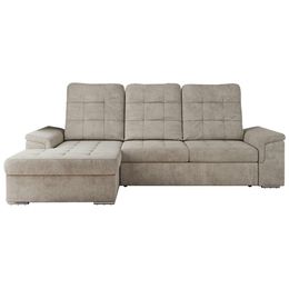 Höffner Ecksofa mit Schlaffunktion Madrito beige Maße (cm): B: 256 H: 89 » Höffner