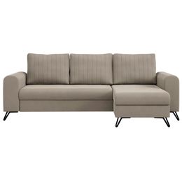 Höffner Ecksofa mit Schlaffunktion Axel ¦ beige ¦ Maße (cm): B: 242 H: 90 » Höffner