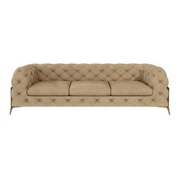 Höffner Chesterfield Einzelsofa Natalie beige Maße (cm): B: 243 H: 75 » Höffner