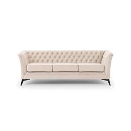 Höffner Chesterfield Einzelsofa Wilhelm beige Maße (cm): B: 237 H: 78 » Höffner