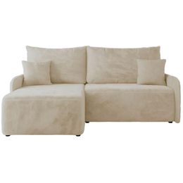 Höffner Ecksofa mit Schlaffunktion Arpa creme Maße (cm): B: 198 H: 93 » Höffner