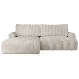 Höffner Ecksofa mit Schlaffunktion Tono creme Maße (cm): B: 260 H: 95 » Höffner