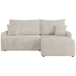 Höffner Ecksofa mit Schlaffunktion Arpa creme Maße (cm): B: 198 H: 93 » Höffner
