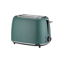 KHG Toaster TO-930 (GR) ¦ grün ¦ Edelstahl,Metall lackiert,Kunststoff ¦ Maße (cm): B: 17,9 H: 19,2 T: 28.9 » Höffner