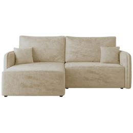 Höffner Ecksofa mit Schlaffunktion Mesto creme Maße (cm): B: 227 H: 93 » Höffner