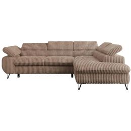 H&ouml;ffner Ecksofa mit Schlaffunktion Peter &brvbar; braun &brvbar; Ma&szlig;e (cm): B: 273 H: 76 &raquo; H&ouml;ffner