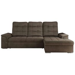Höffner Ecksofa mit Schlaffunktion Madrito ¦ braun ¦ Maße (cm): B: 256 H: 89 » Höffner