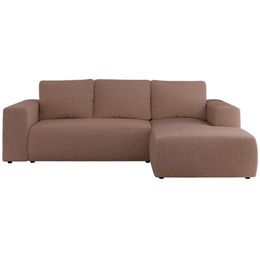 Höffner Ecksofa Beige mit Schlaffunktion Trentino rosa/pink Maße (cm): B: 266 H: 89 » Höffner