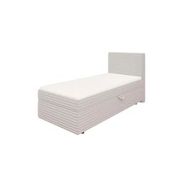 S-STYLE Boxbett Cord mit Stauraum und Topper H3 Neo &brvbar; grau &brvbar; Ma&szlig;e (cm): B: 95 H: 110 &raquo; H&ouml;ffner